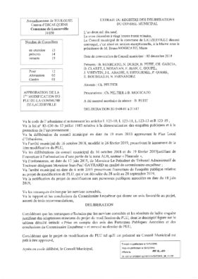 Délibération de 1ère modification du PLU - Mairie de Lauzerville